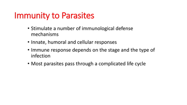 parasitic infection immune response and mechanism of evasion | PPTX ...