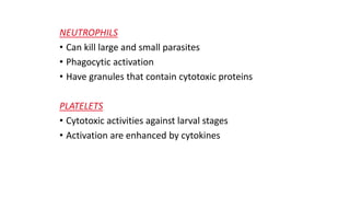 parasitic infection immune response and mechanism of evasion | PPTX