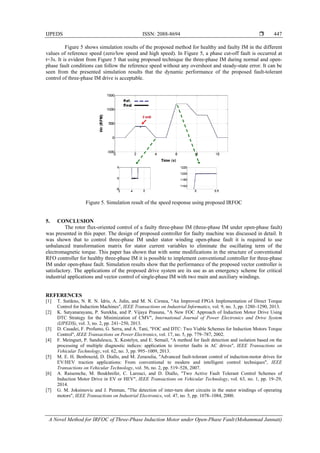 A Novel Method for IRFOC of Three-Phase Induction Motor under Open-Phase Fault | PDF