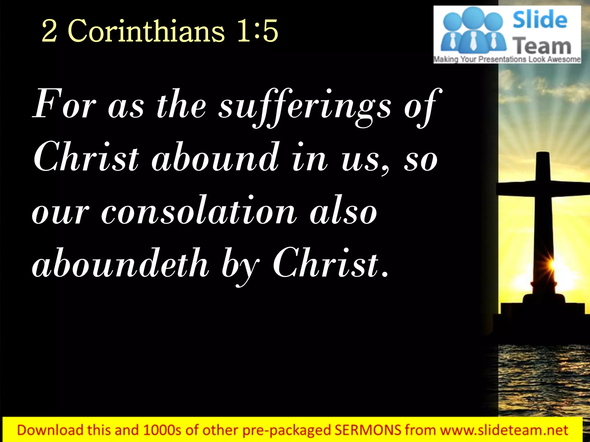0514 2 corinthians 15 the sufferings of christ power point church ...