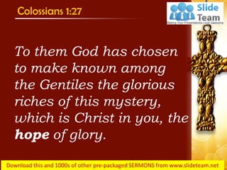 0514 colossians 127 the gentiles the glorious riches power point church ...