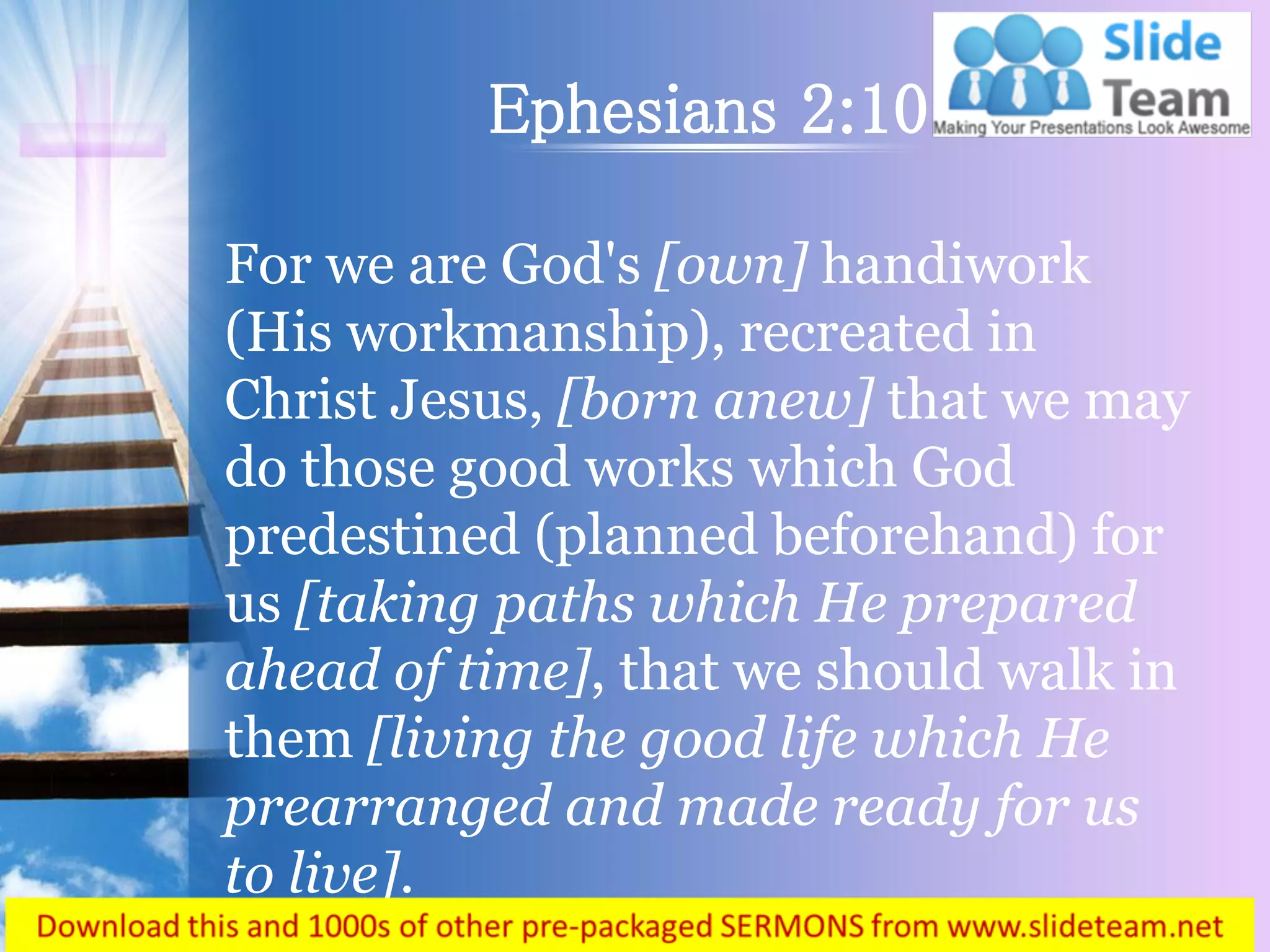 0514 ephesians 210 jesus to do good works power point church sermon | PPT