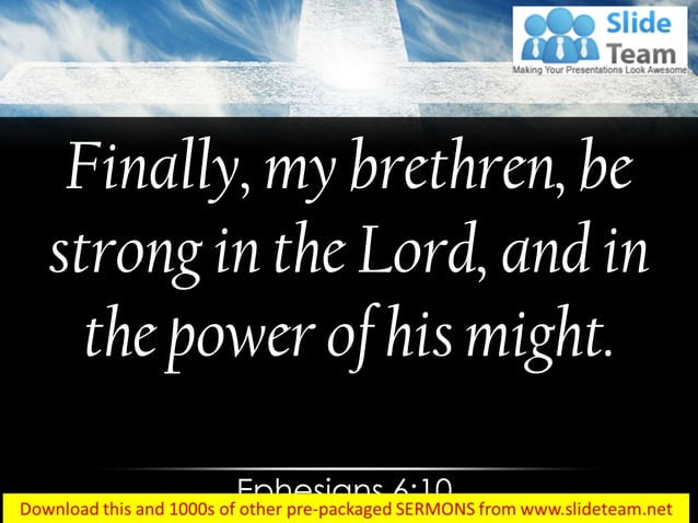 0514 ephesians 610 the lord and in his mighty power point church sermon ...