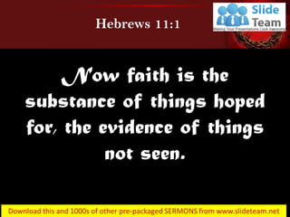 0514 hebrews 111 now faith is being sure power point church sermon | PPT