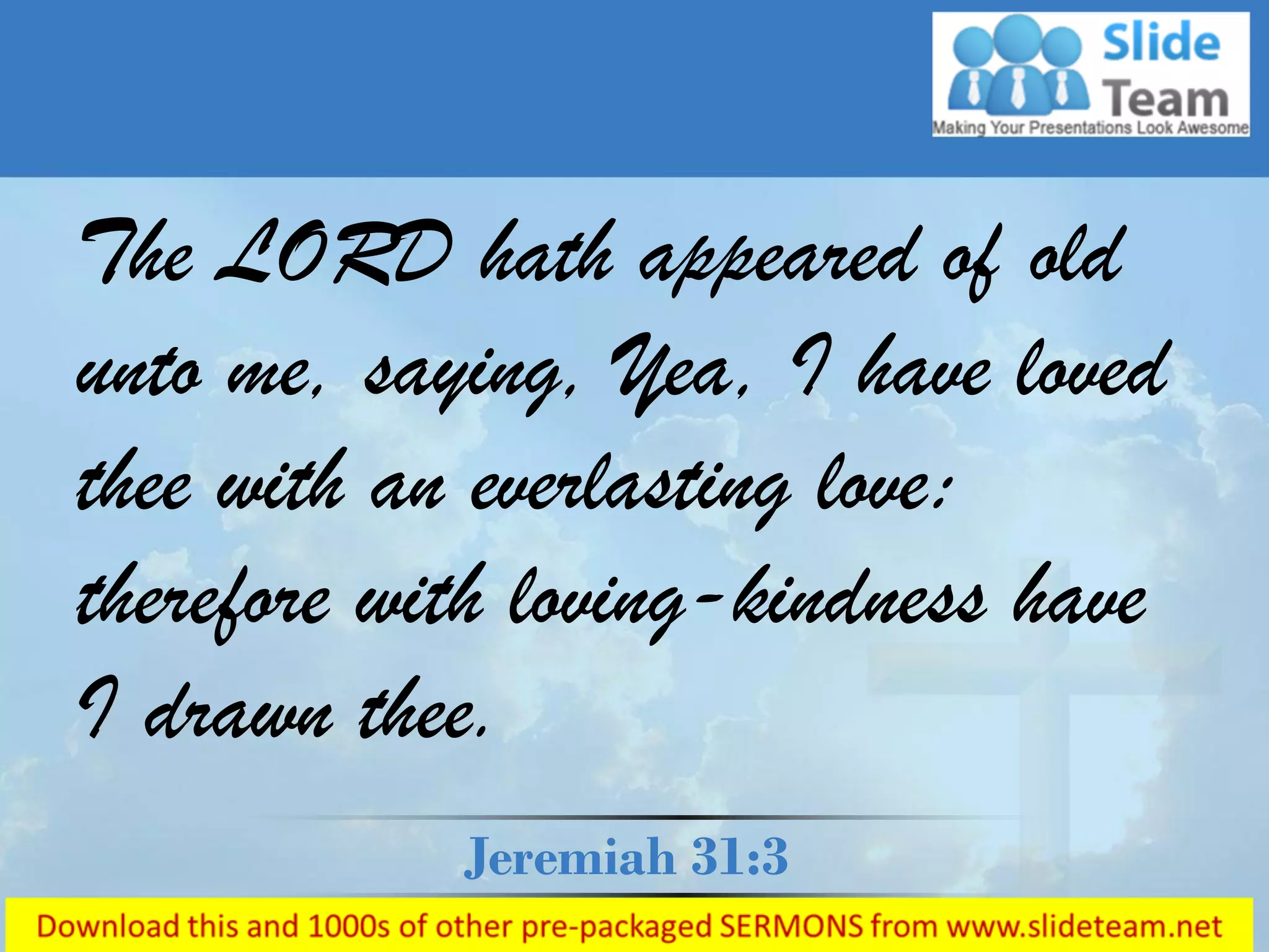 0514 jeremiah 313 i have drawn you power point church sermon | PPT