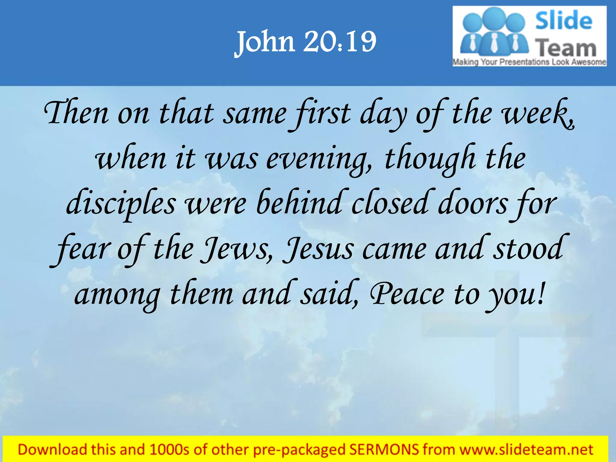 0514 john 2019 peace be with you power point church sermon | PDF ...