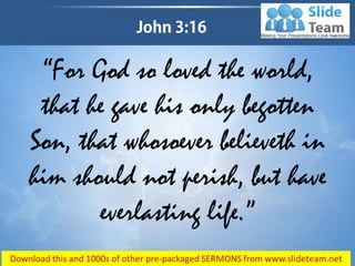 0514 john 316 for god so loved the world power point church sermon | PDF