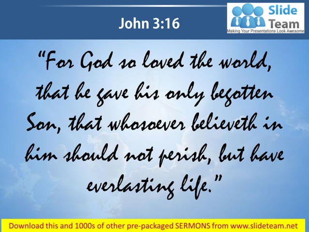 0514 john 316 for god so loved the world power point church sermon ...