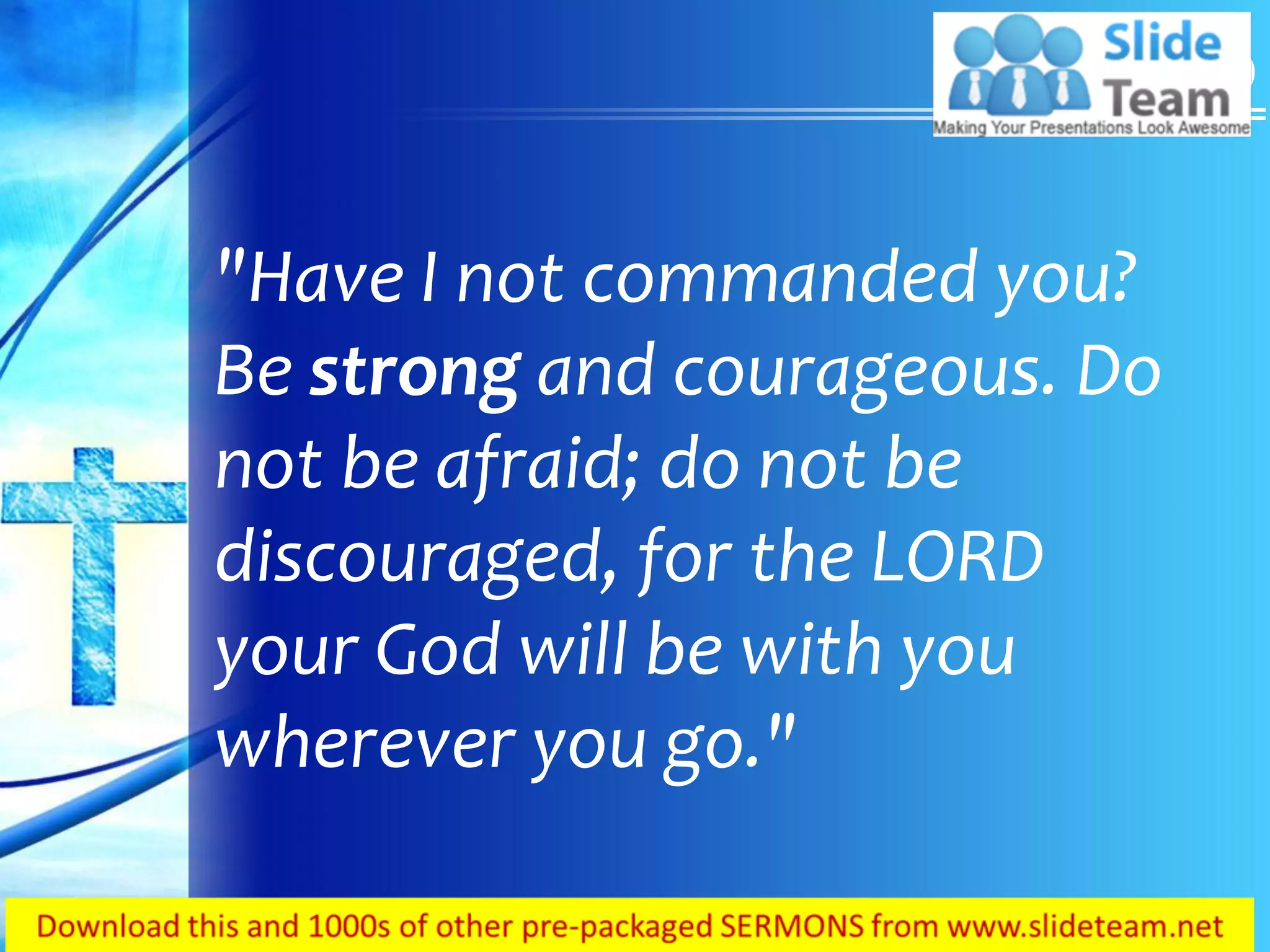 0514 joshua 19 be strong and courageous power point church sermon | PDF