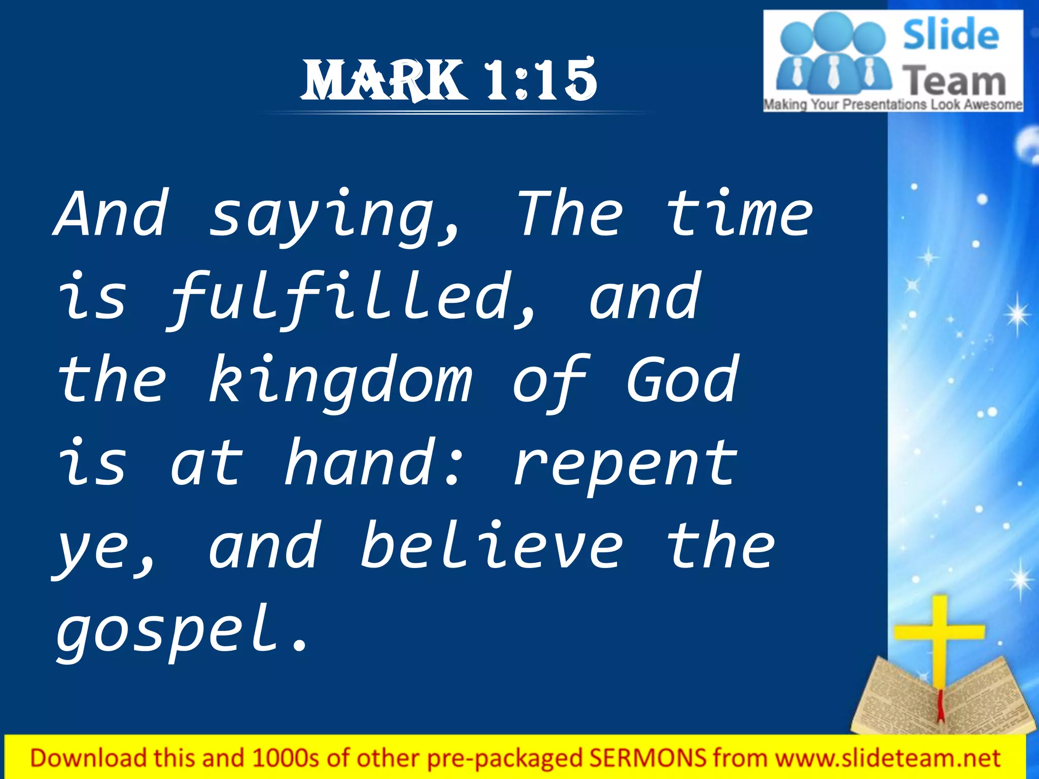 0514 mark 115 the kingdom of god power point church sermon | PDF