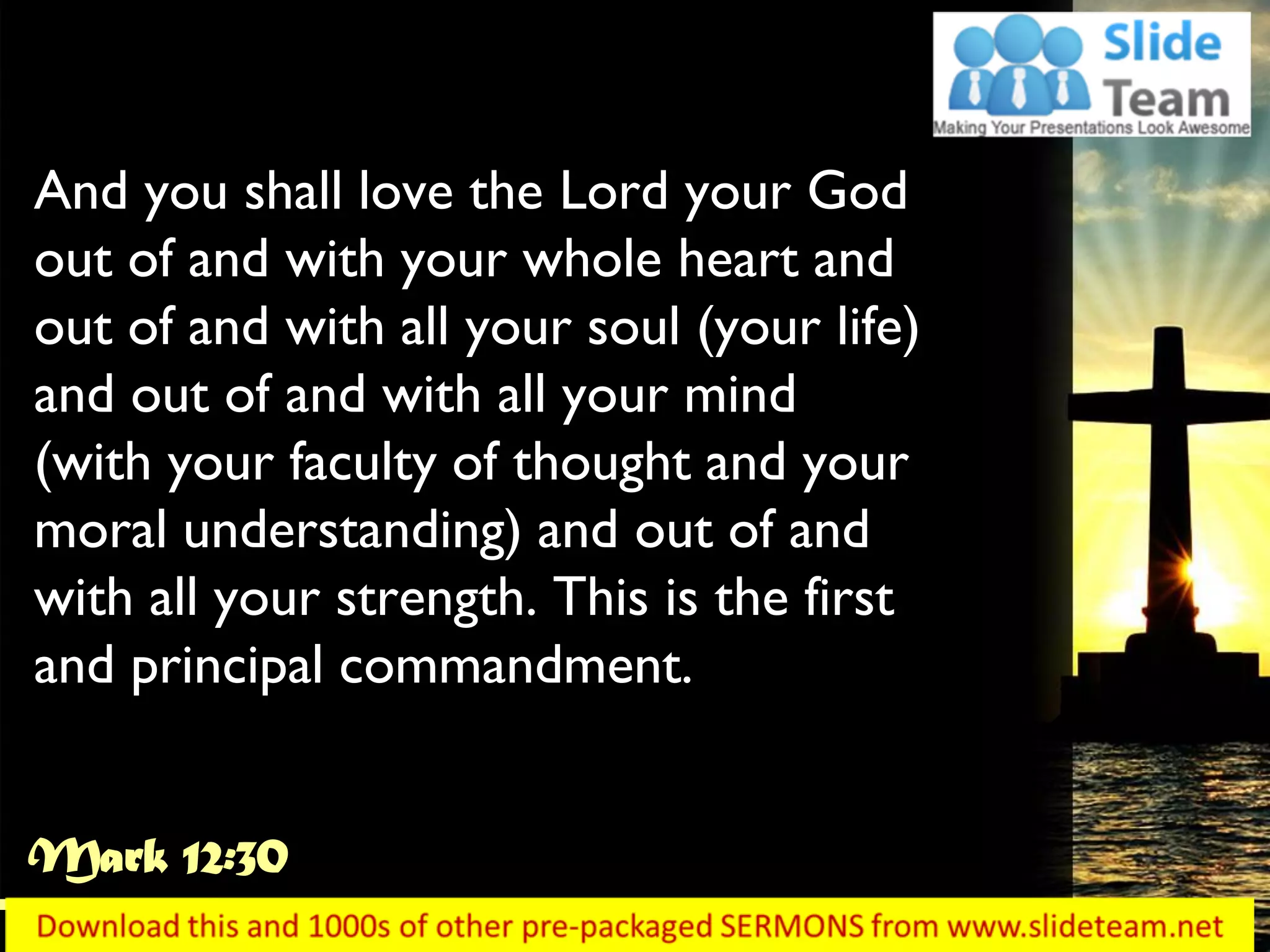 0514 mark 1230 love the lord your god power point church sermon | PDF