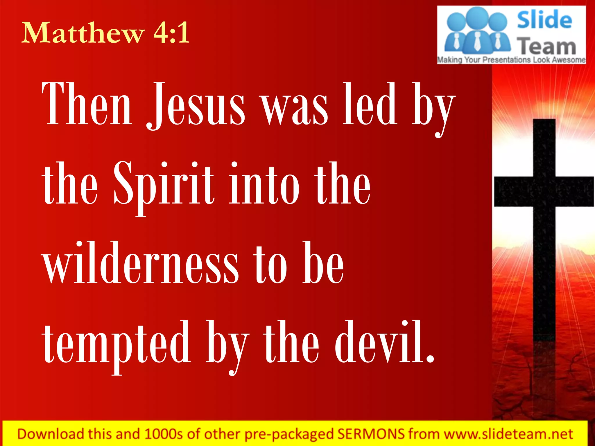 0514 matthew 41 the spirit into the wilderness power point church ...