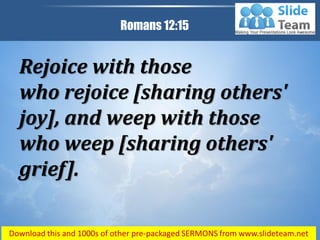 0514 romans 1215 rejoice with those power point church sermon | PDF