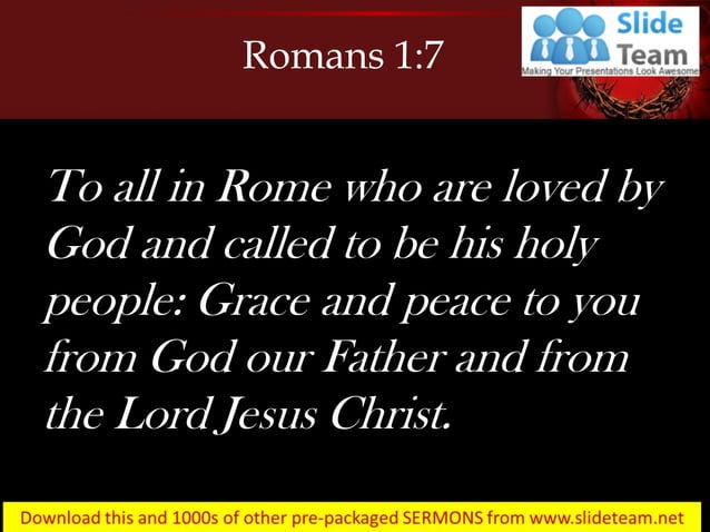 0514 romans 17 grace and peace power point church sermon | PDF ...