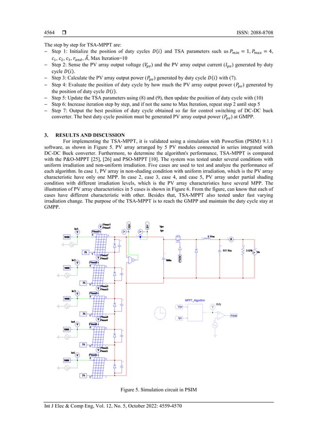 Tunicate swarm algorithm based maximum power point tracking for photovoltaic system under non ...