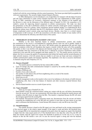 Reduce the probability of blocking for handoff and calls in cellular systems based on fixed and ...