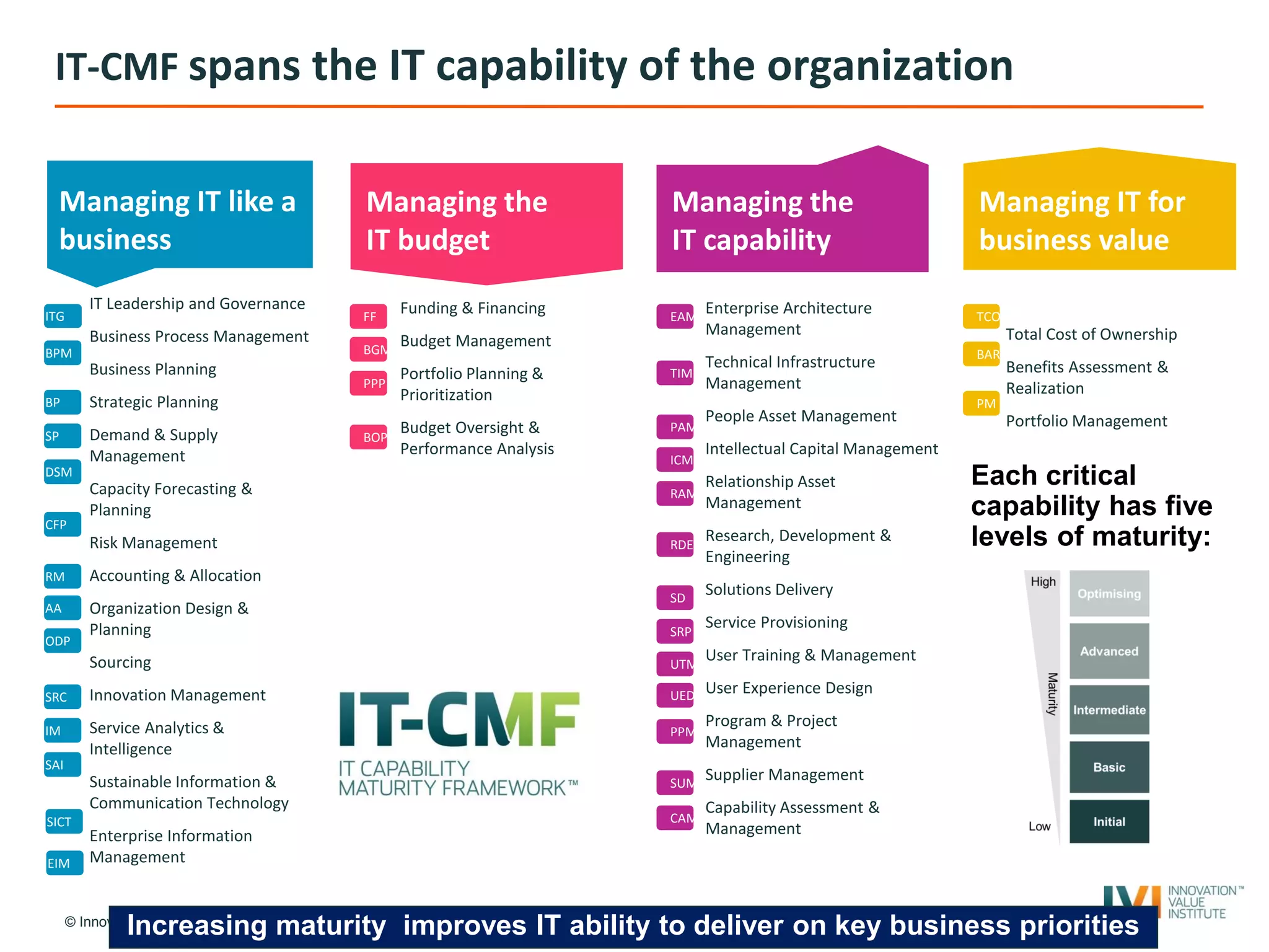 IT Capability Maturity Framework & Capability Improvement Program | PDF
