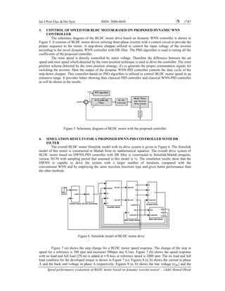 Speed performance evaluation of BLDC motor based on dynamic wavelet neural network and PSO ...