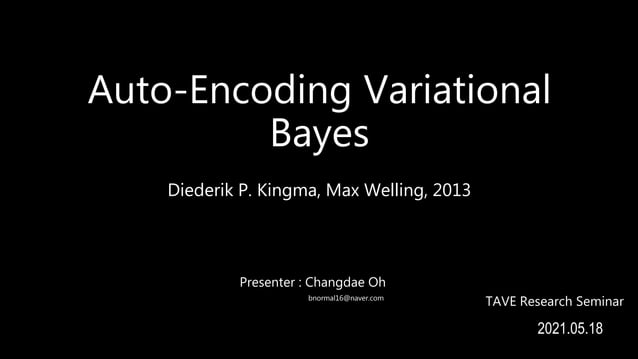 Representation Learning And Generative Modeling With Variational Autoencodervae Auto Encoding