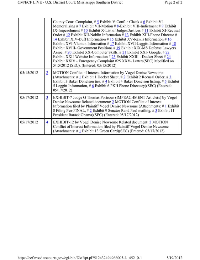 05/19/12 DOCKET SHEET (Page Kruger & Holland) | PDF