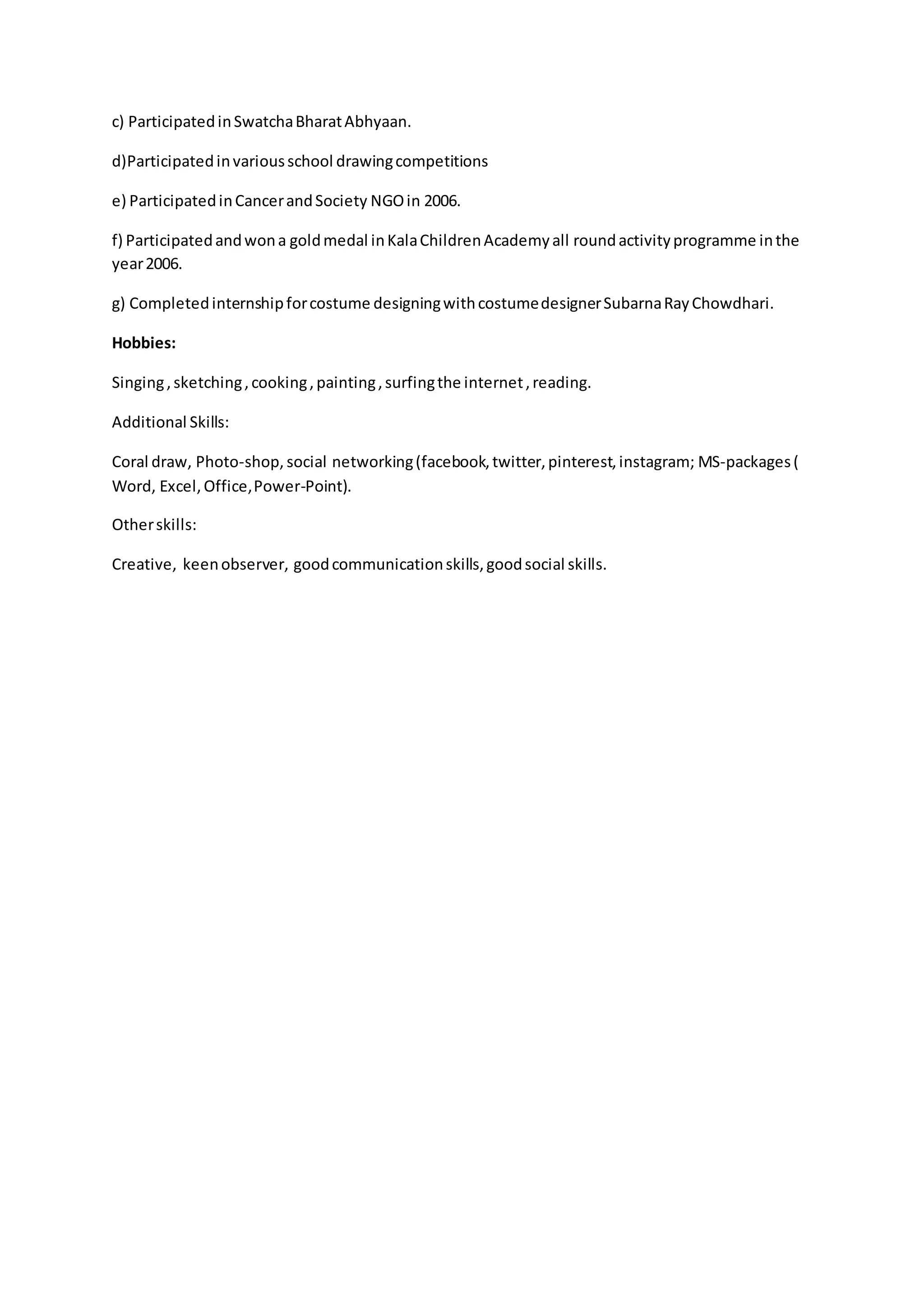 Biodata important | DOCX