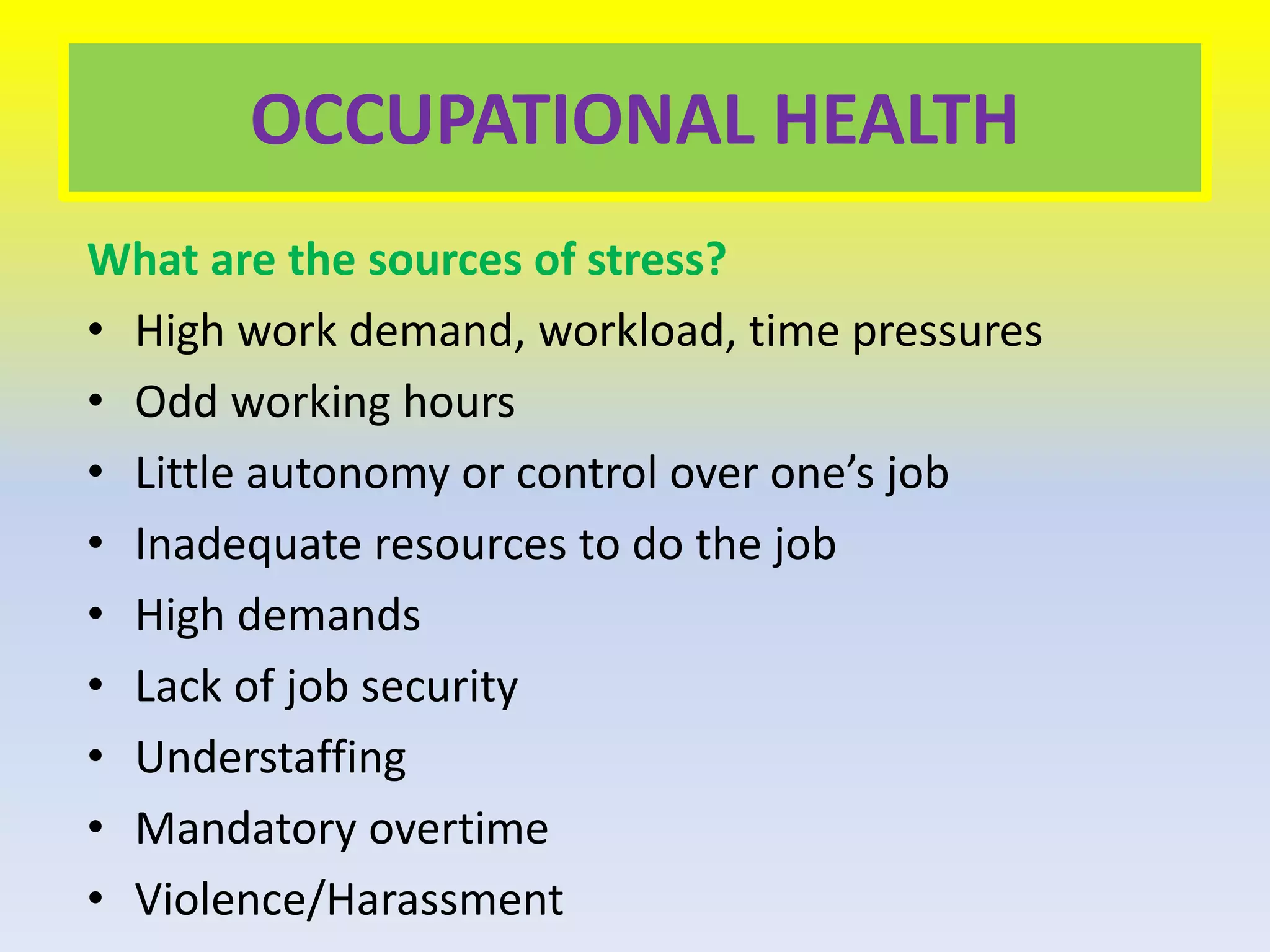 Occupational Stress | PPTX