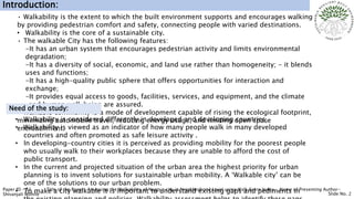 051_Shivanjali Mohite_PPT walkability..pptx | Walking | Sports