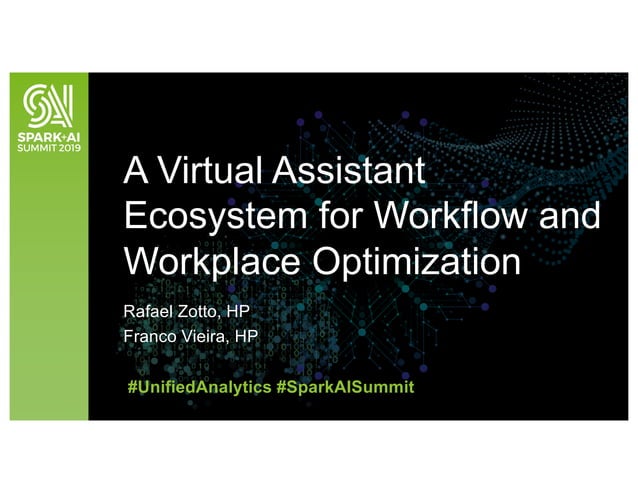 A Virtual Assistant Ecosystem for Workflow and Workplace Optimization | PPT