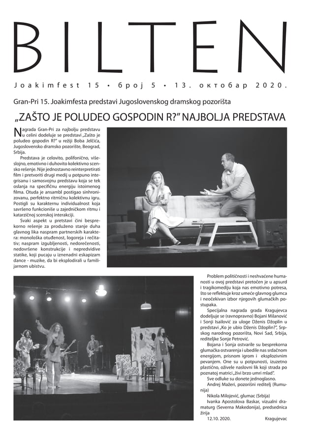 15. Joakimfest Bilten 5. | PDF