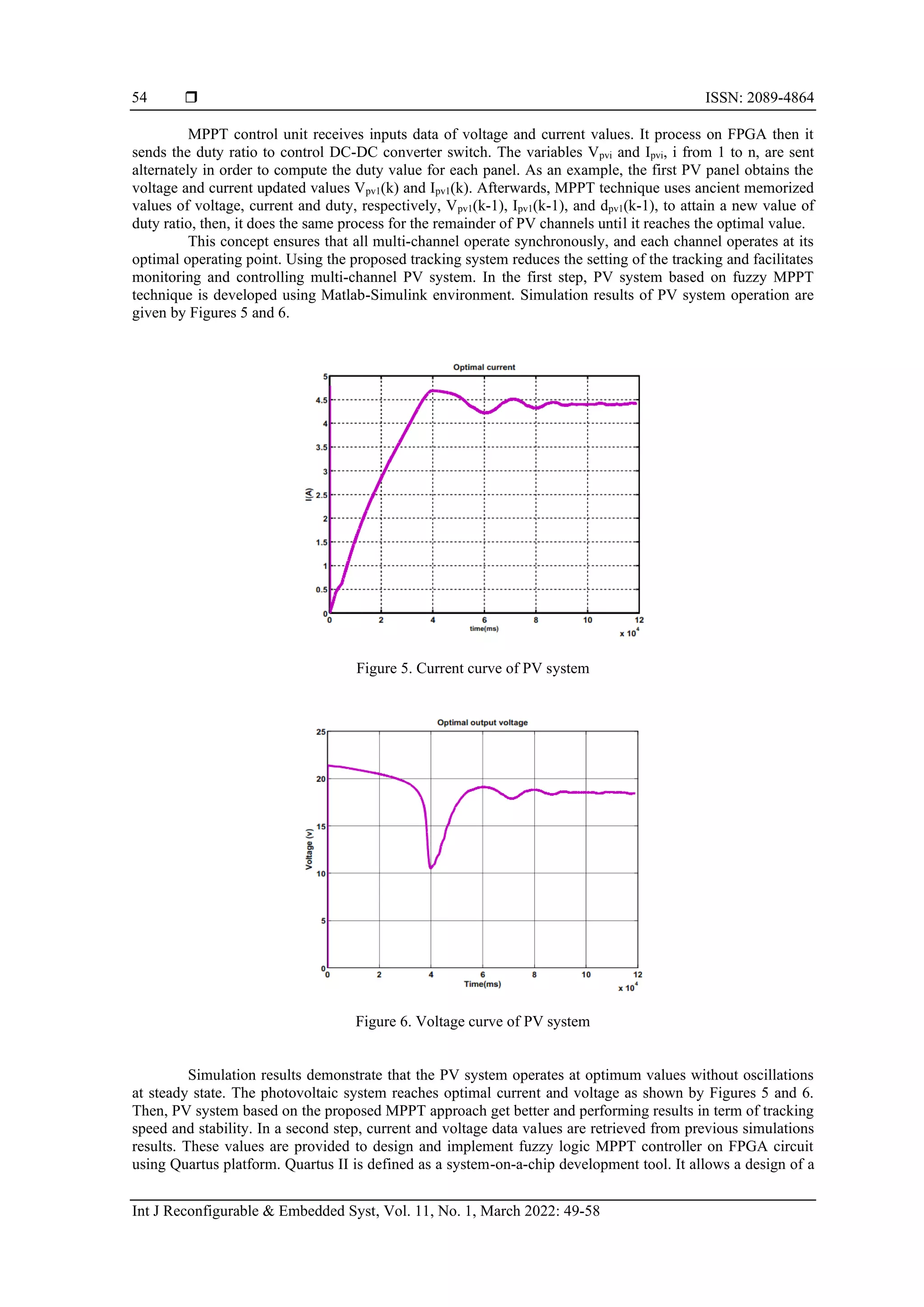 Fuzzy Based Mppt Algorithm Implementation On Fpga Chip For Multi