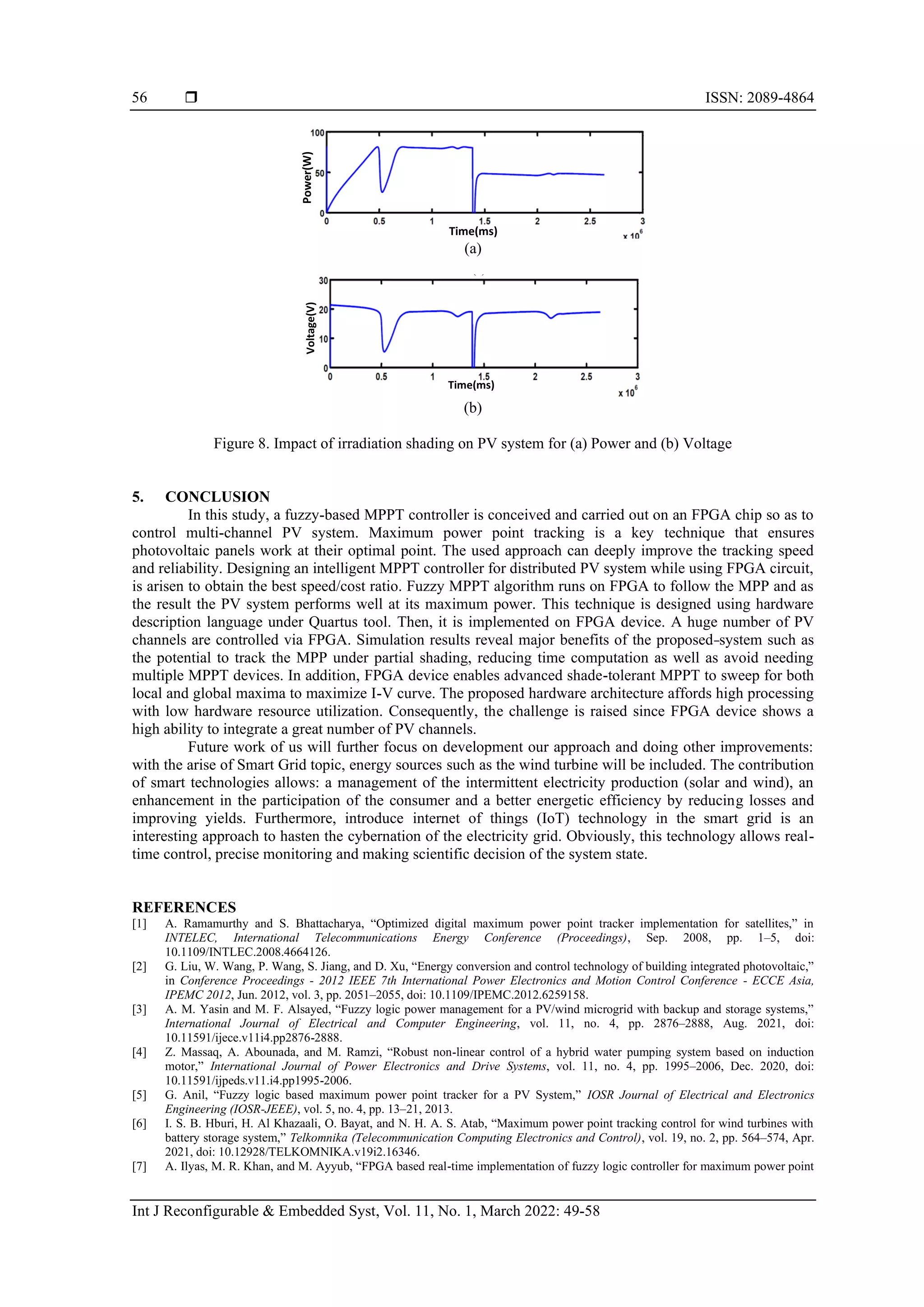 Fuzzy-based MPPT algorithm implementation on FPGA chip for multi-channel photovoltaic system | PDF