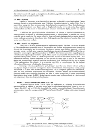 Fuzzy-based MPPT algorithm implementation on FPGA chip for multi-channel photovoltaic system | PDF