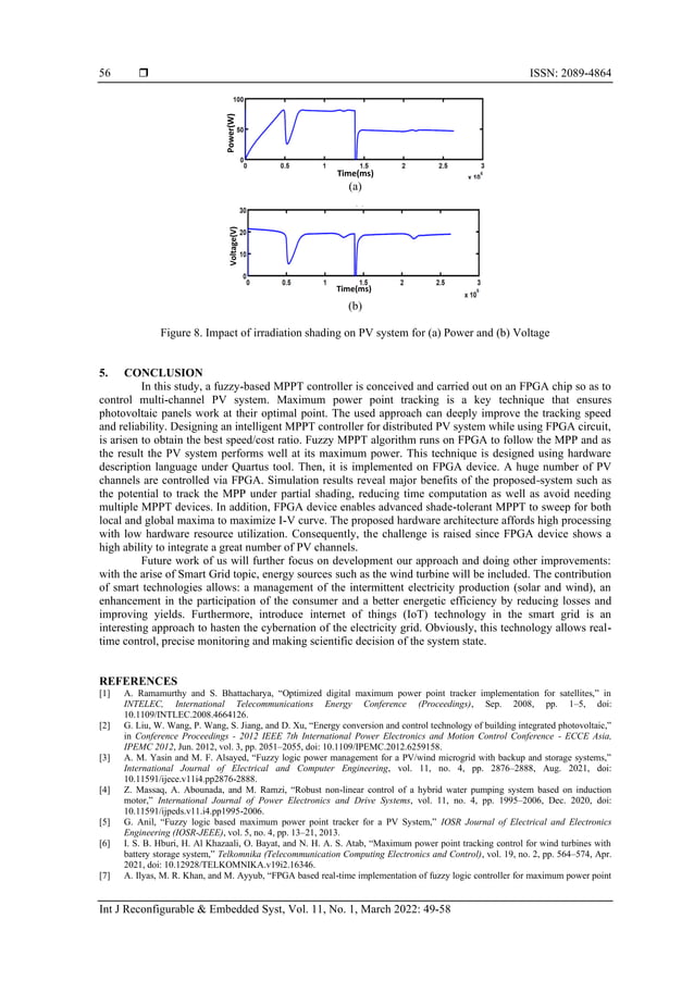 Fuzzy Based Mppt Algorithm Implementation On Fpga Chip For Multi