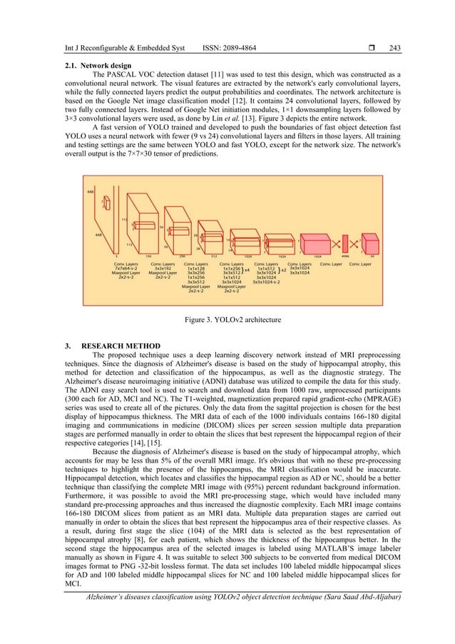 Alzheimer S Diseases Classification Using Yolov2 Object Detection Technique