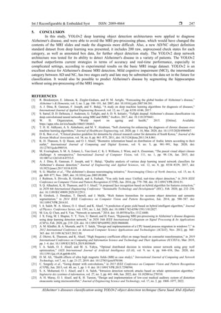 Alzheimer’s diseases classification using YOLOv2 object detection ...