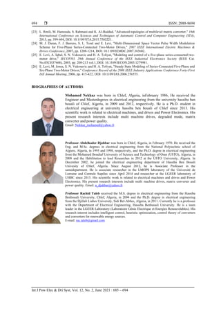 Modeling and control of two five-phase induction machines connected in series powered by matrix ...