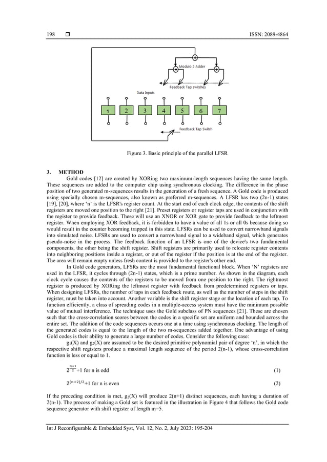 Reconfigurable linear feedback shift register for wireless communication and coding | PDF