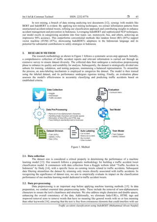 Traffic accident classification using IndoBERT | PDF