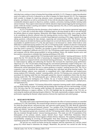 Burdening or boosting thematic subjects: students’ team-assisted individualization learning ...