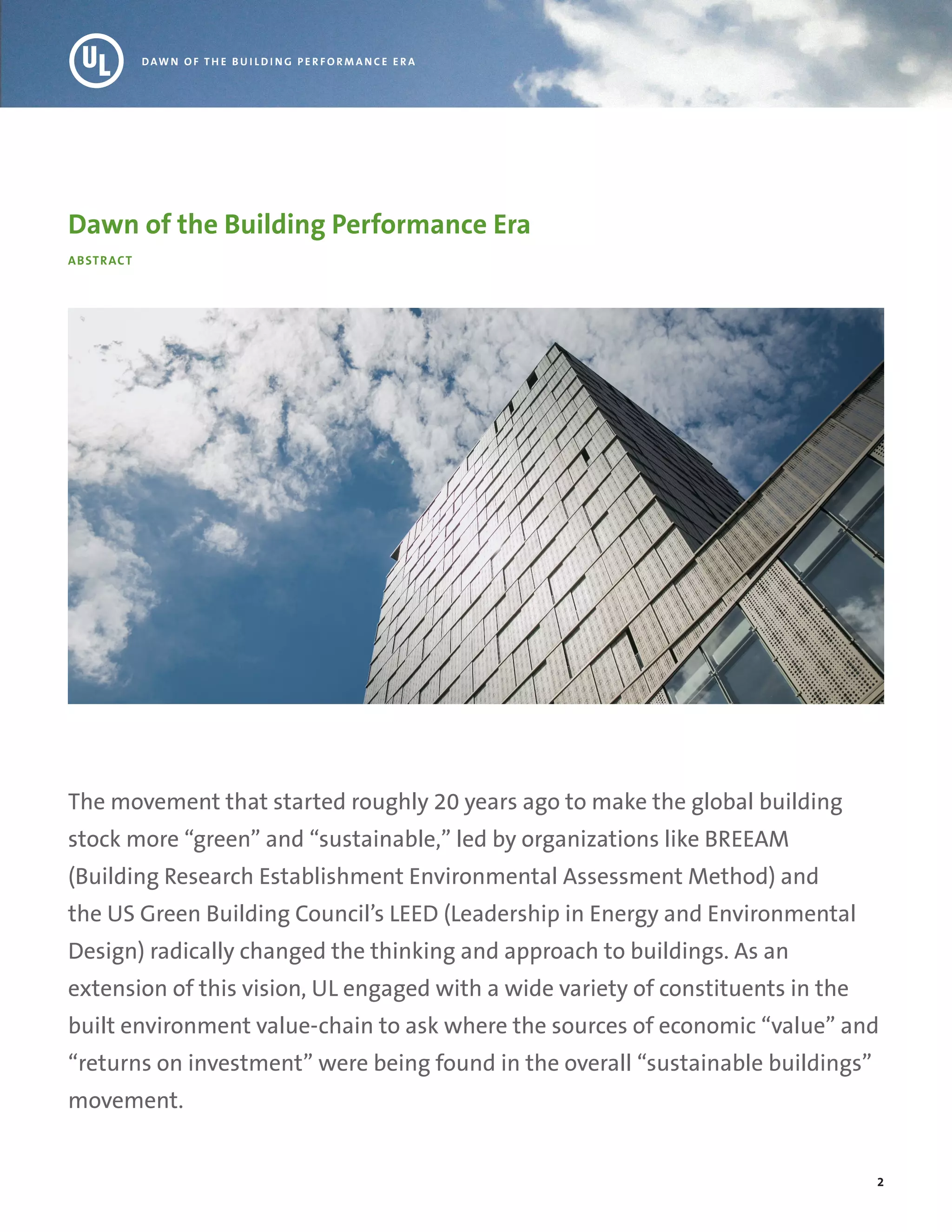 Dawn of the Building Performance Era WP | PDF | Construction Industry ...
