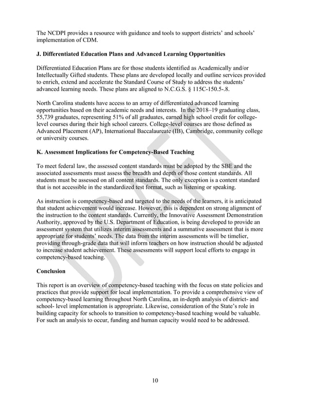 Competency report SBE | PDF | Educational Assessment | Education