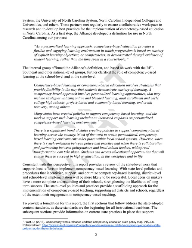 Competency report SBE | PDF | Educational Assessment | Education