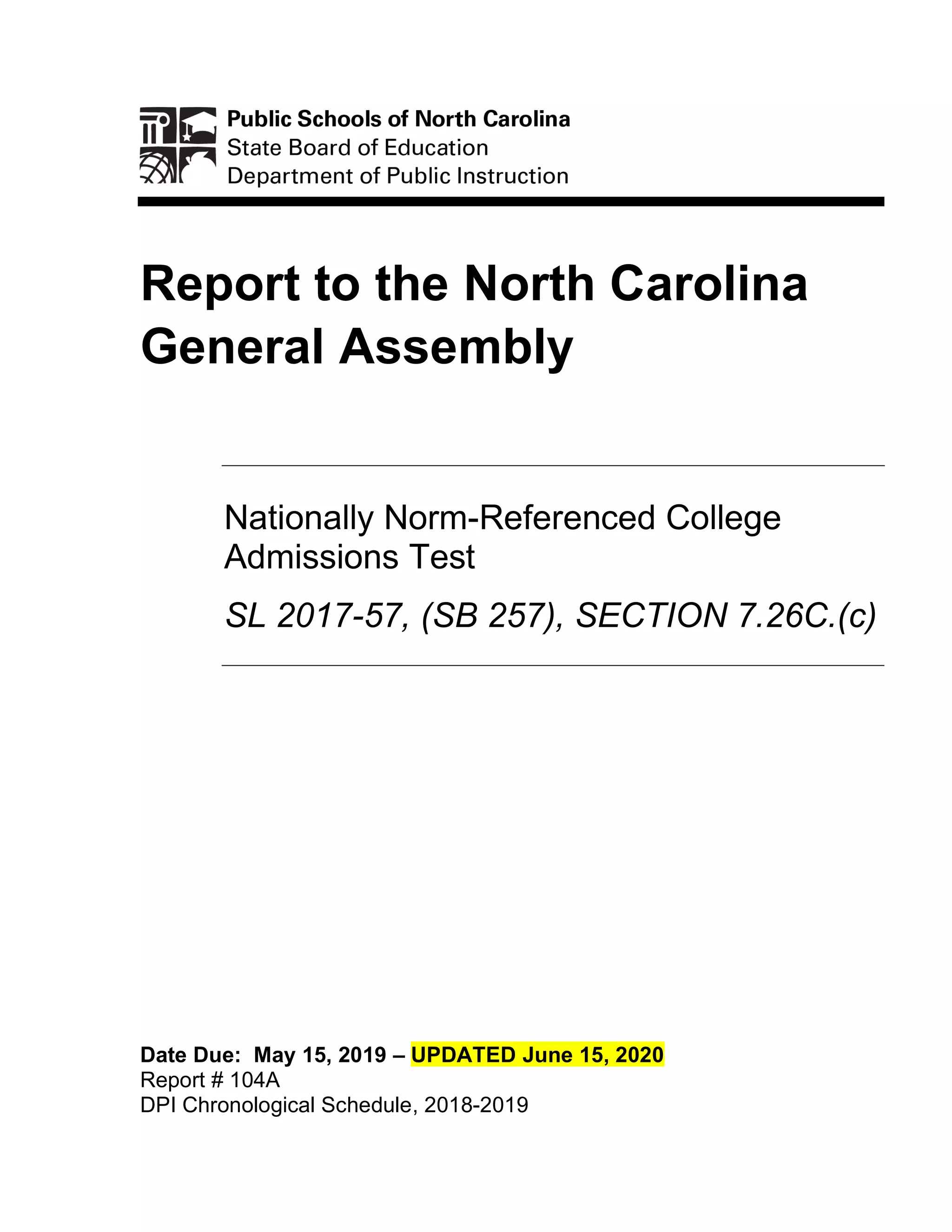 Nationally norm-referenced college admission test | PDF
