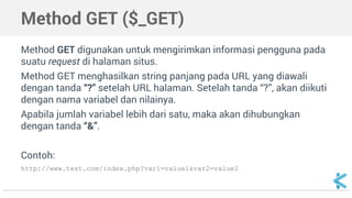 Pemrograman Web - Request Get dan Post | PPT