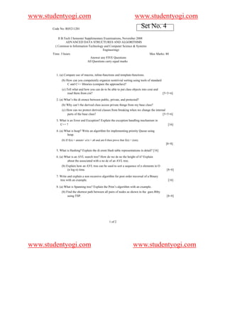 05211201 Advanced Data Structures And Algorithms | PDF