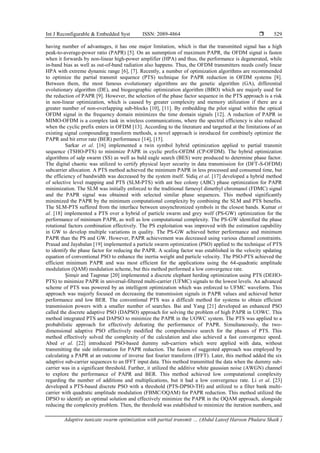 Adaptive tunicate swarm optimization with partial transmit sequence for phase optimization in ...