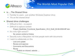 Replacing Your Shared Drive with Alfresco - Open Source ECM | PPT