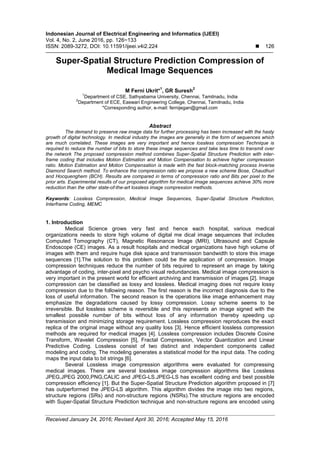 Super-Spatial Structure Prediction Compression of Medical | PDF | Computing | Technology & Computing
