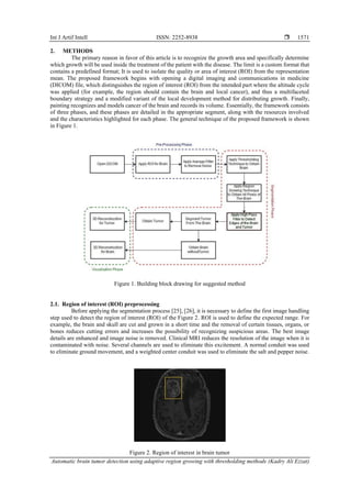Automatic brain tumor detection using adaptive region growing with thresholding methods | PDF