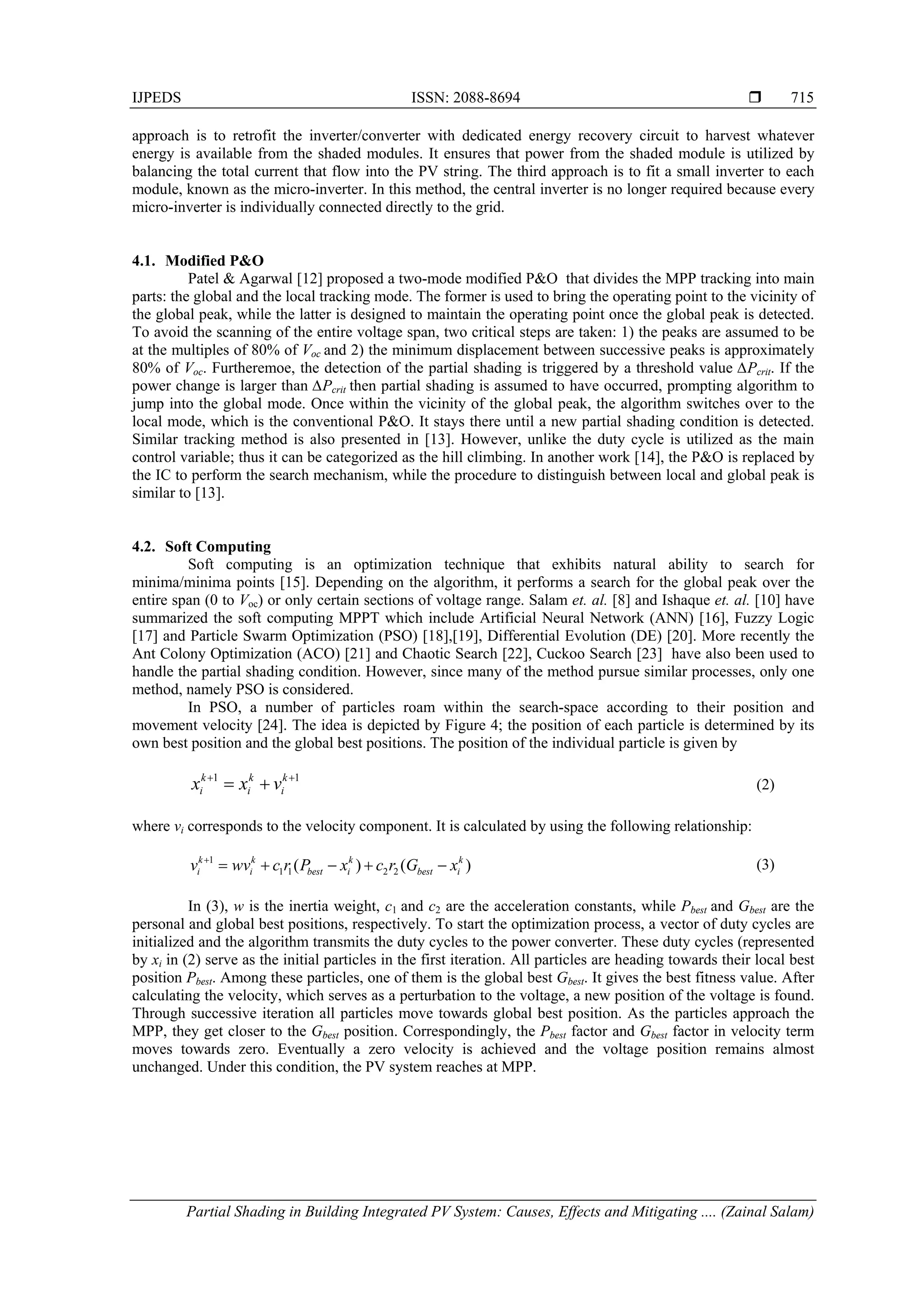 Partial Shading In Building Integrated Pv System Causes Effects And Mitigating Techniques Pdf
